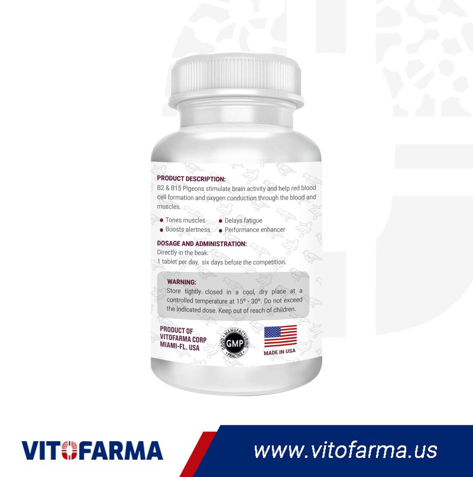 Vitamin B12 B15 for Pigeons B15 - Vitofarma