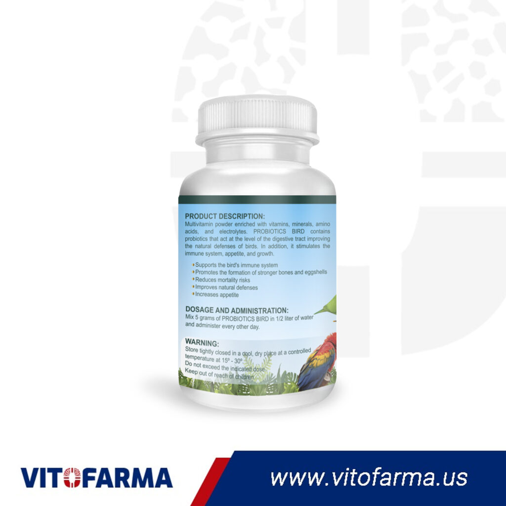 Probiotics and Vitamins for Birds – PROBIOTICS BIRDS 80 g - Vitofarma